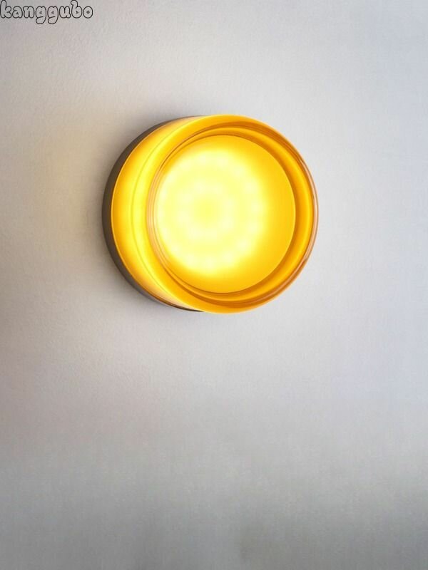 Простой акриловый круглый настенный светильник, 7 Вт