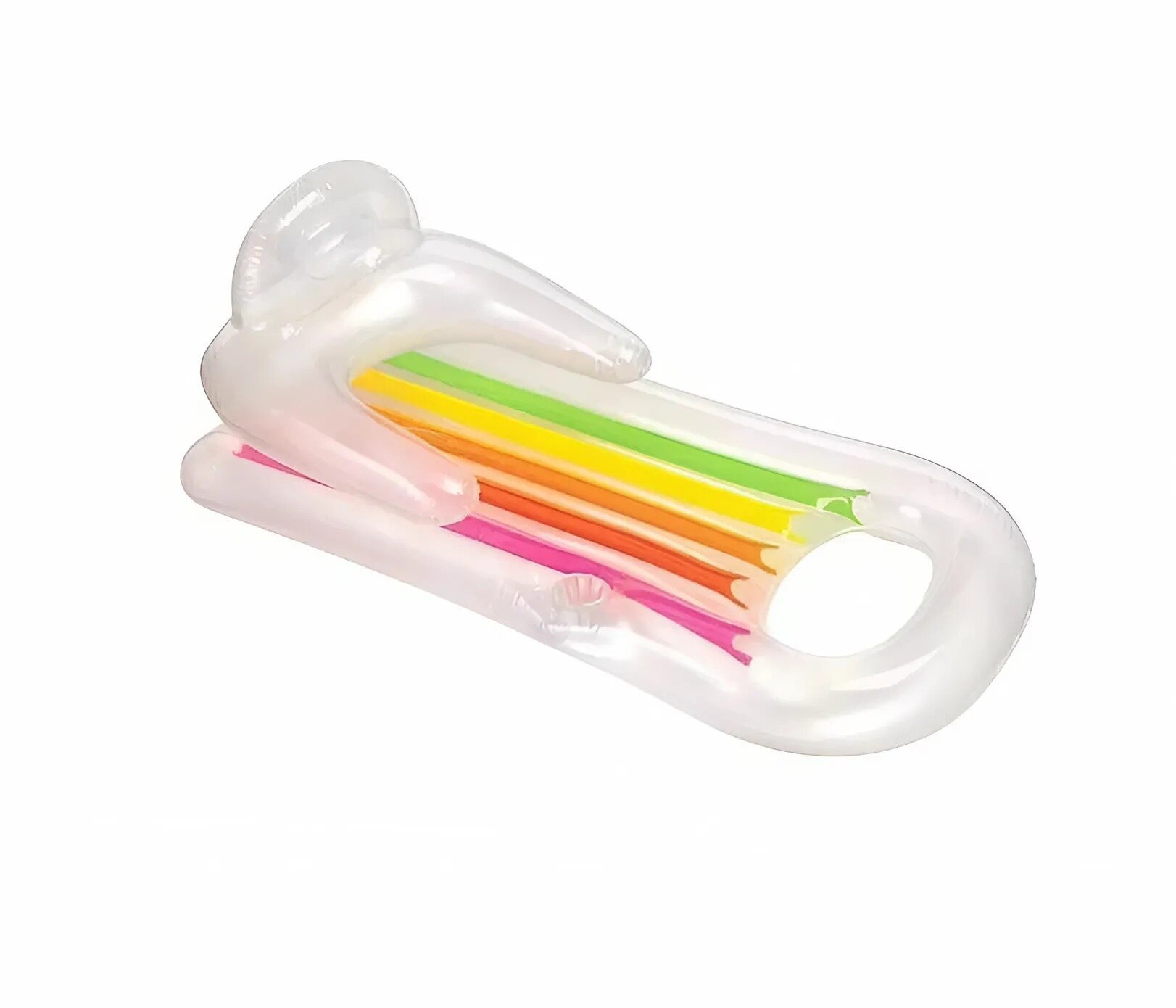 Матрас надувной для плавания Intex, с окном, 160x85 см, 58802, прозрачный белый