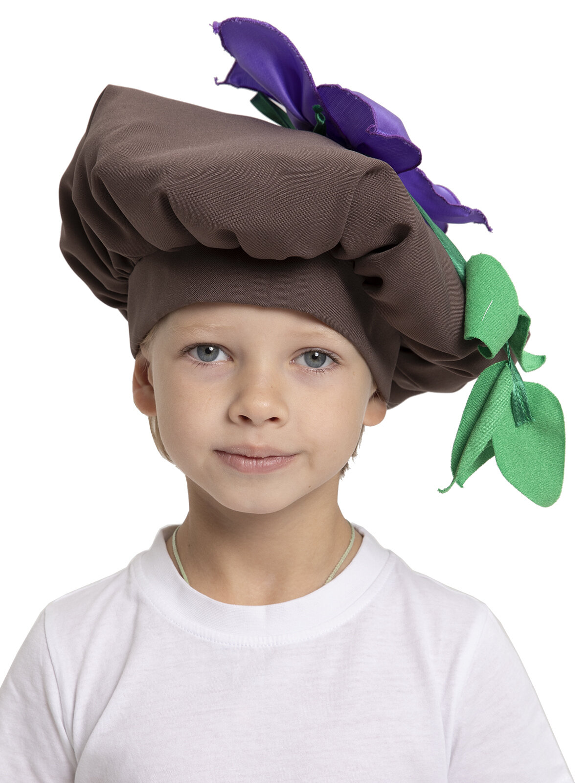 Детская карнавальная шапочка Картошка (берет) размер 104-134