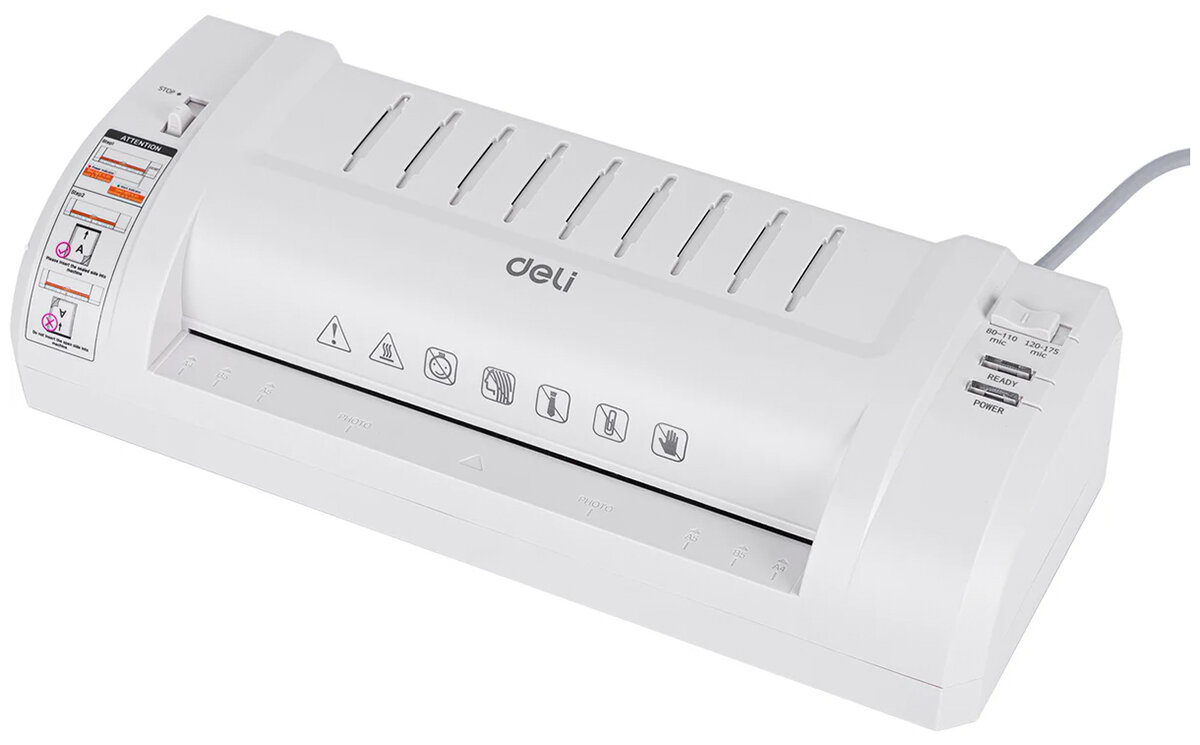 Ламинатор Deli E3893-EU A4 (80-175мкм) 30см/мин лам. фото реверс