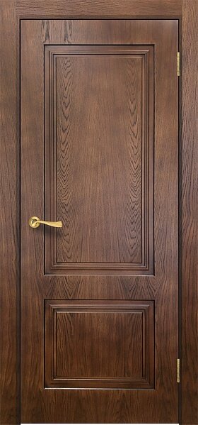 Межкомнатная Дверь Verda Сити 5 Орех 2 Глухая 2000х700мм (Полотно 1шт) / Верда.