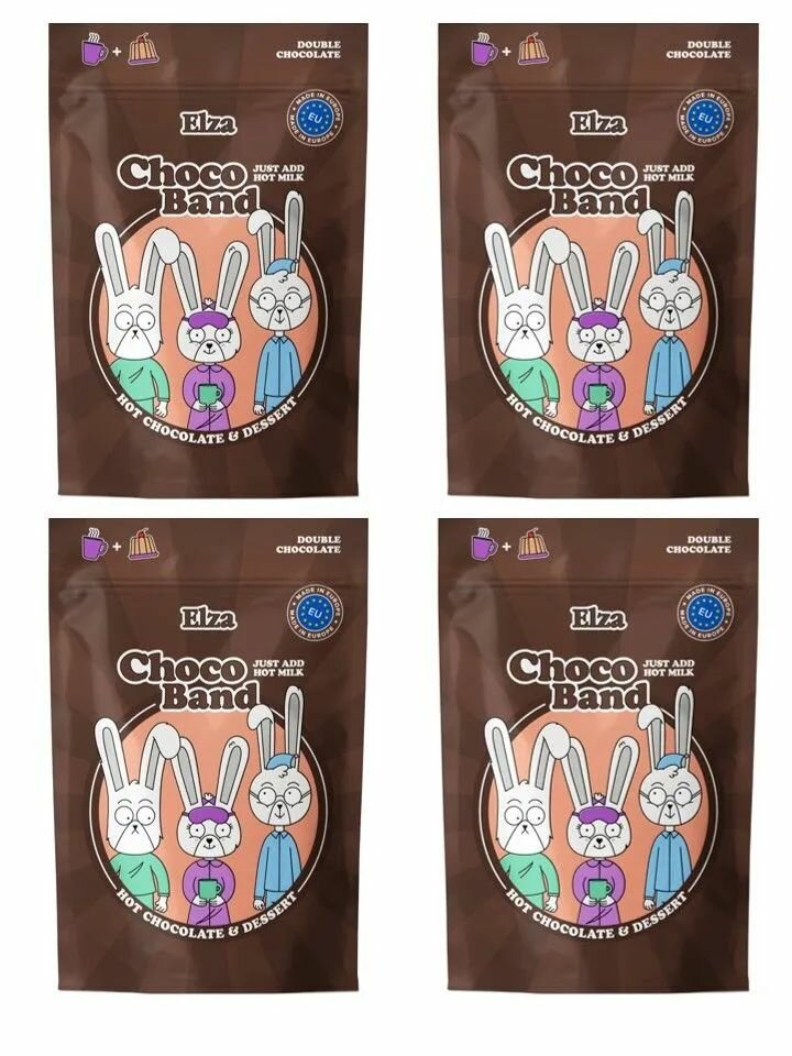 Растворимый напиток на основе шоколада ELZA Choco Band Creamy Hot Chocolate (Венгрия) 200 гр. х 4 шт.