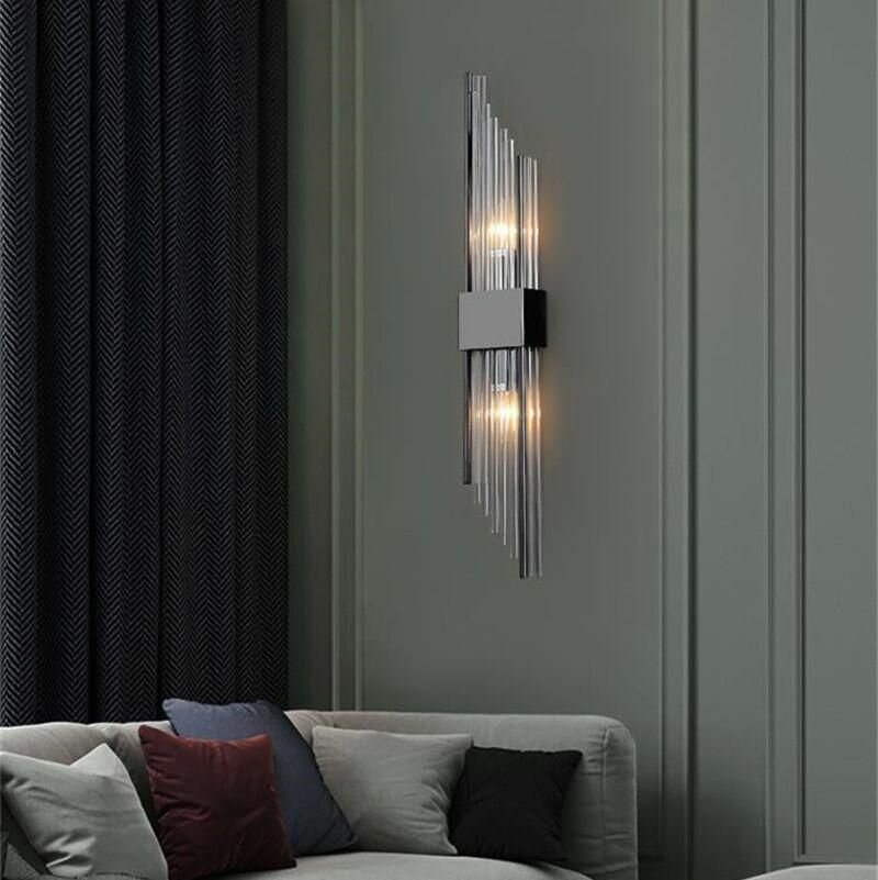 Современный роскошный золотой светодиодный настенный светильник бра для внутреннего оформления Гостиной Спальни лестницы