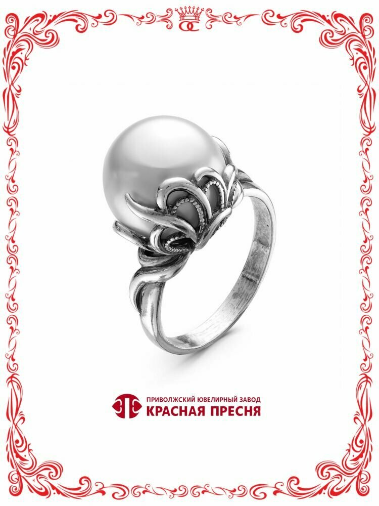 Кольцо, жемчуг имитация