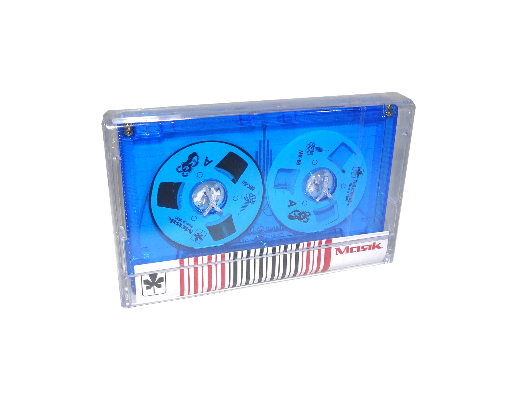 Аудиокассета "Маяк" голубого цвета