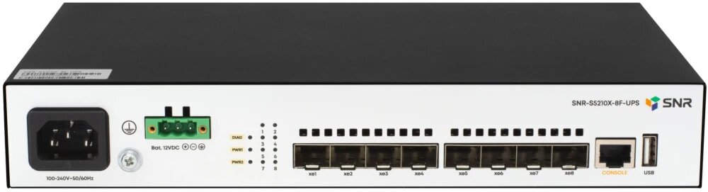 Коммутатор (свитч) SNR (SNR-S5210X-8F-UPS)
