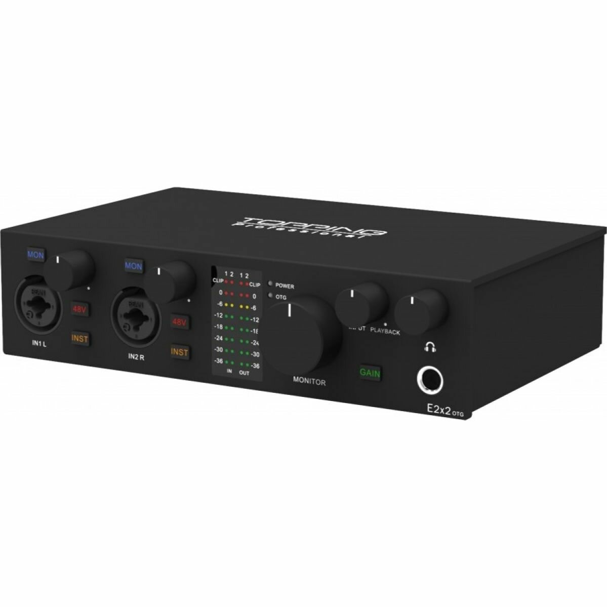 Аудиоинтерфейс Topping Professional E2x2 OTG Black — фото 1