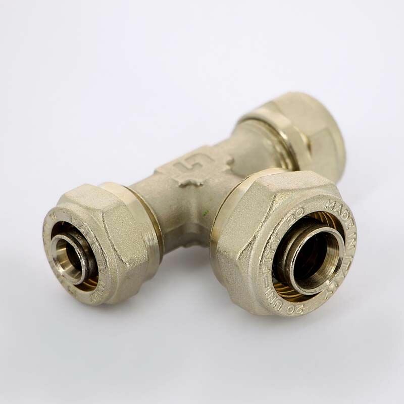 Тройник переходной для металлопластиковой трубы 16 х 20 х 16