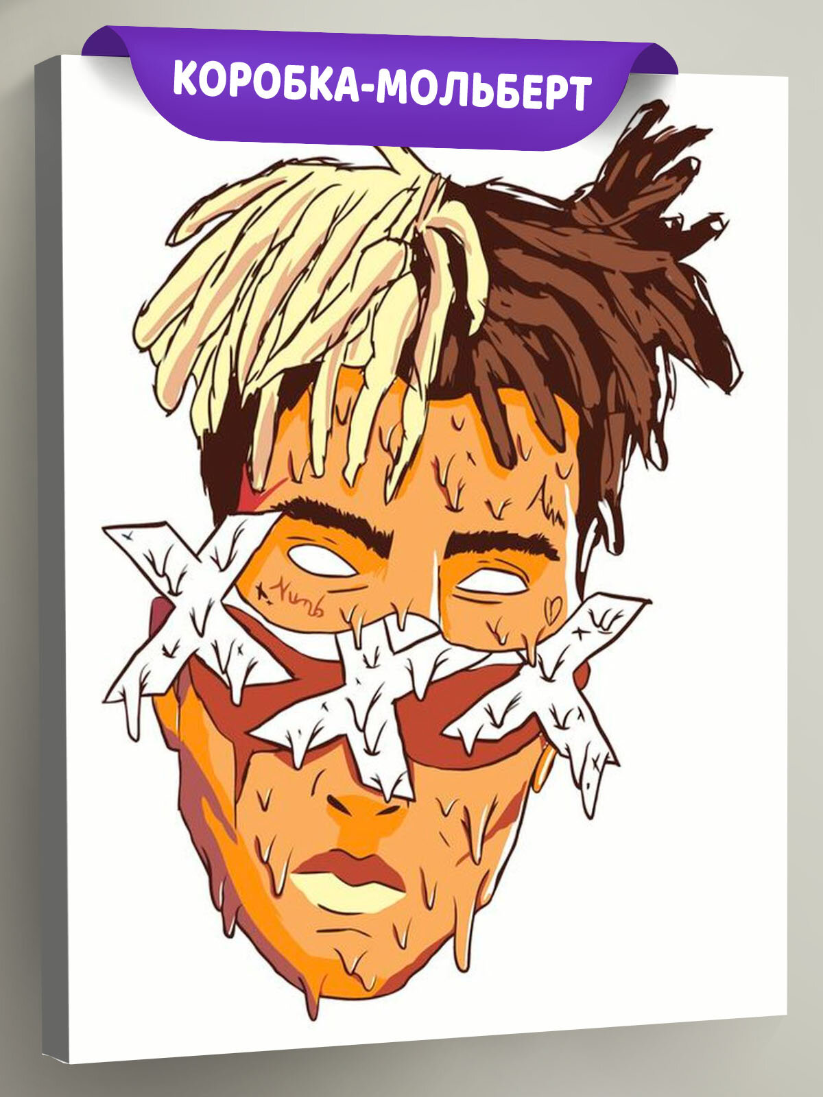 Картина по номерам на холсте с подрамником "XXXTENTACION 9", Раскраска 40x50 см, Музыканты Мужчины Знаменитости