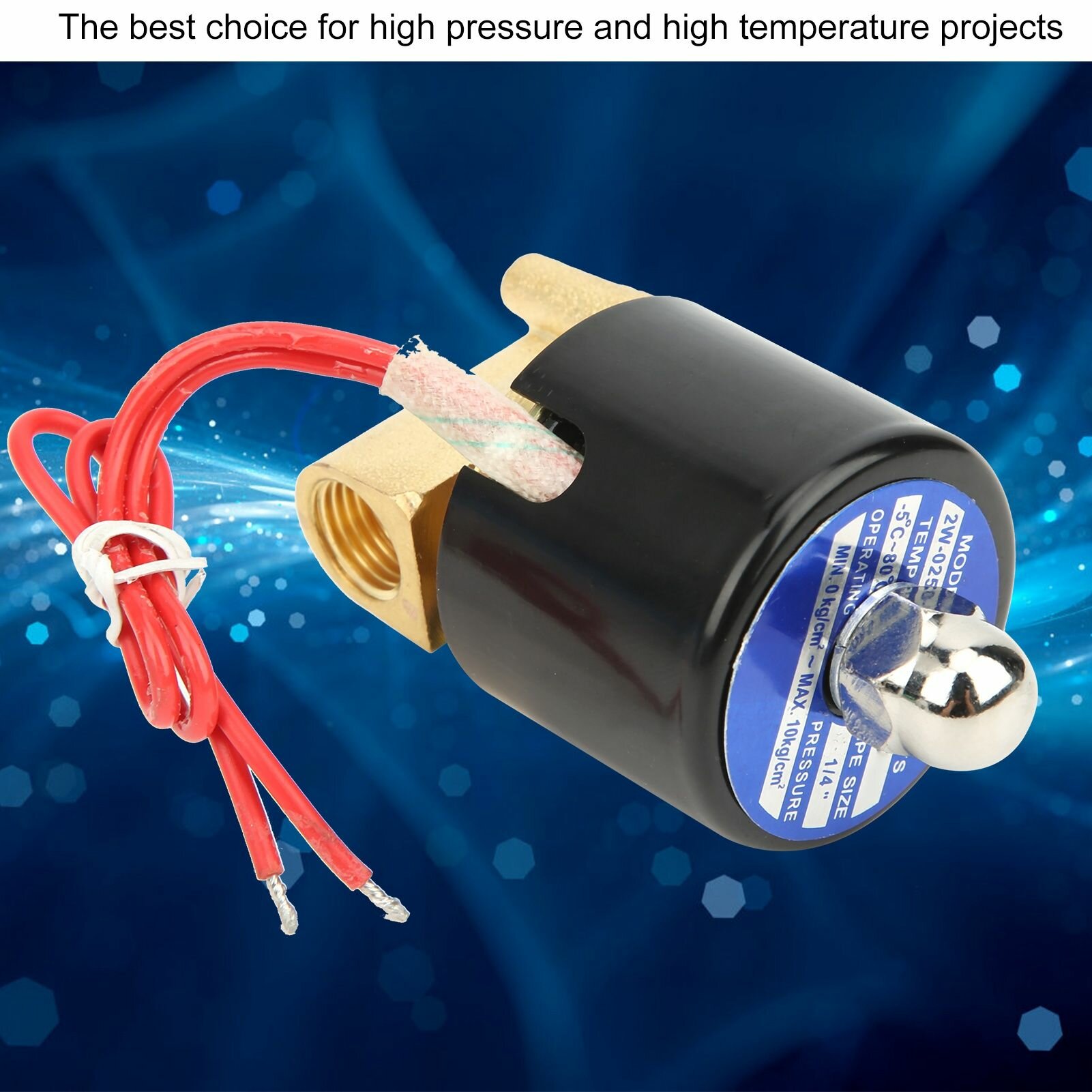 Латунный клапан G1/4 дюйма Давление воды Механический Нормальный Закрытый Прямого действия 2W 025 08AC24V