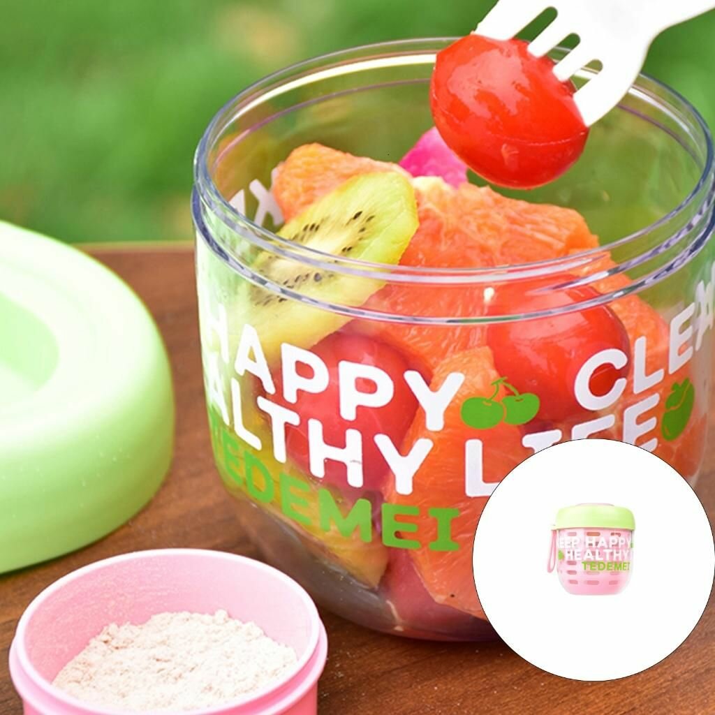 Пластиковый стакан для фруктов и завтрака, Пудра сакуры