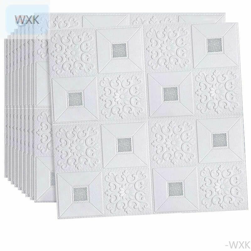3D мягкая стеновая панель самоклеящаяся, шумопоглощающая пена под кирпич, безопасная детская защита, легкий монтаж и съем, 70x70 см, комплект 10 шт