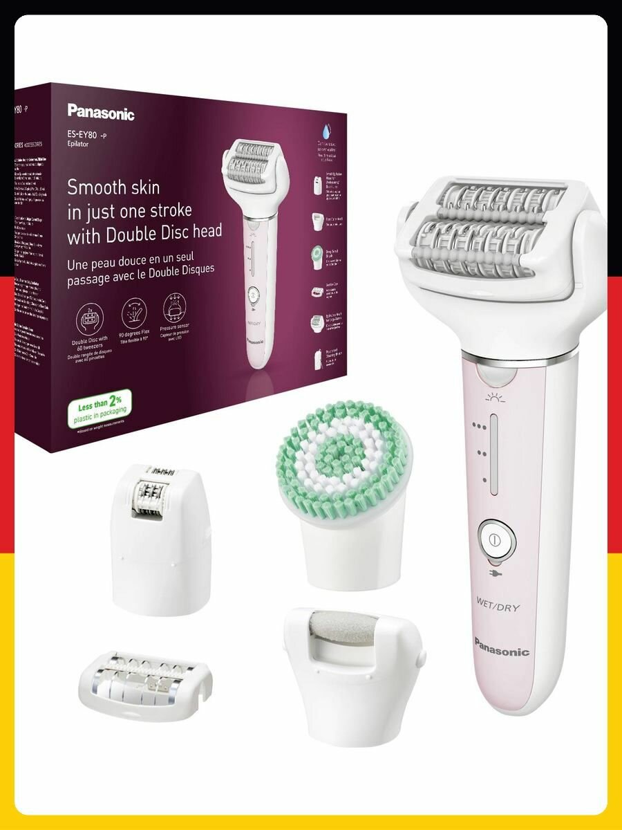 Эпилятор Panasonic ES-EY80 белый, розовый