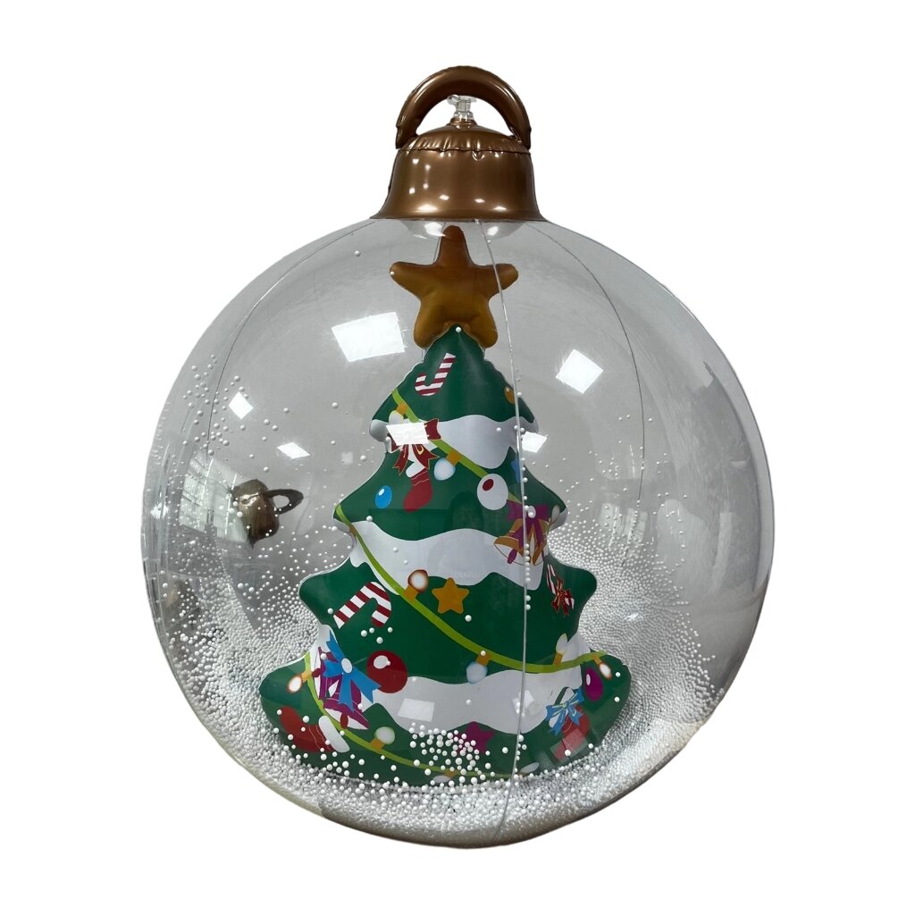 Большой праздничный шар в виде снеговика с разноцветными светодиодными гирляндами Из экологически чистых ПВХ материалов для оформления вечеринок