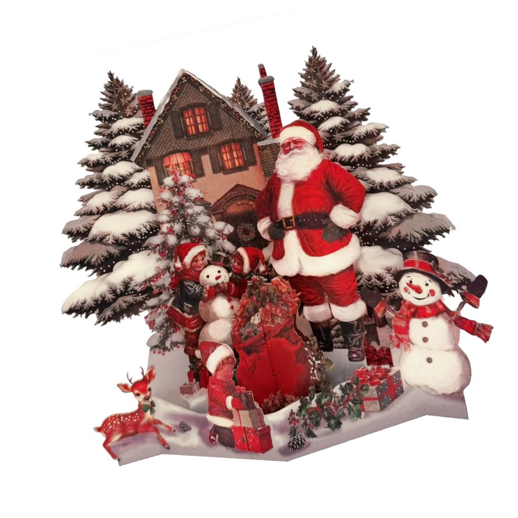 Рождественская Открытка Ручной Работы с Резьбой по бумаге, Приглашение на Праздничную вечеринку для Каминных Полок