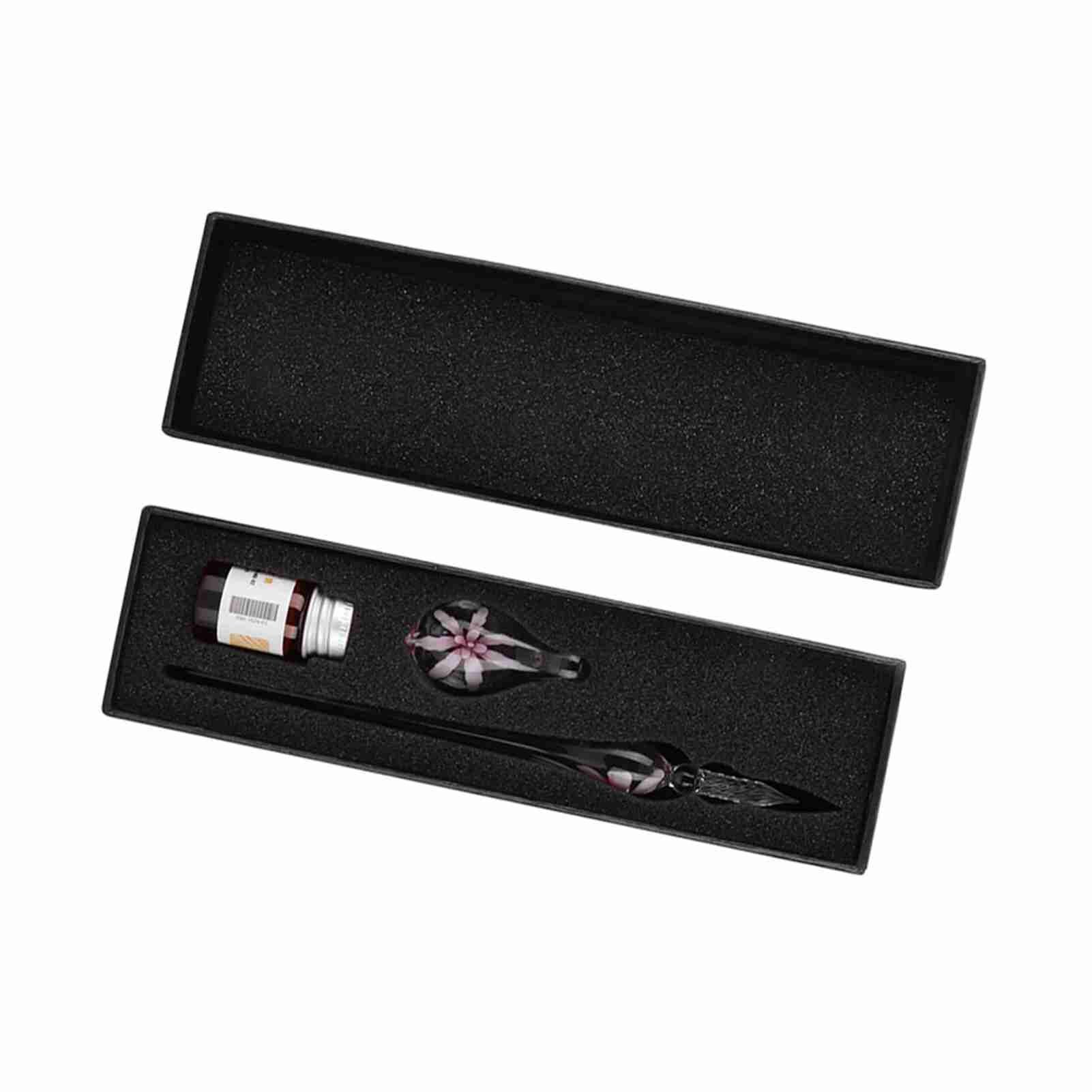 Glass Dip Pen Signature Ink Fountain Pen с Ink Penholder Розовый, Материал Стекло, Длина 18.5см, Размер упаковки 21*6.1см, Вес упаковки 117г, В комплект входят 1 Glass Dip Pen, 1 Ink, 1 Penholder