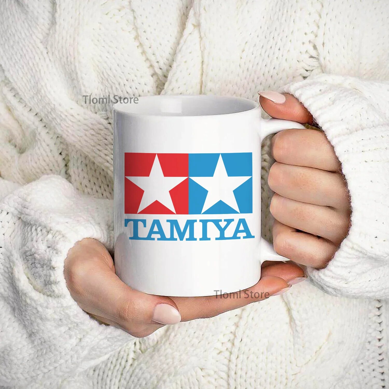 Эмалированная чашка Tamiya, кофейная кружка, 11 унций, керамическая чашка для кофе, чая, какао, ручка, чашка для чая, напитка