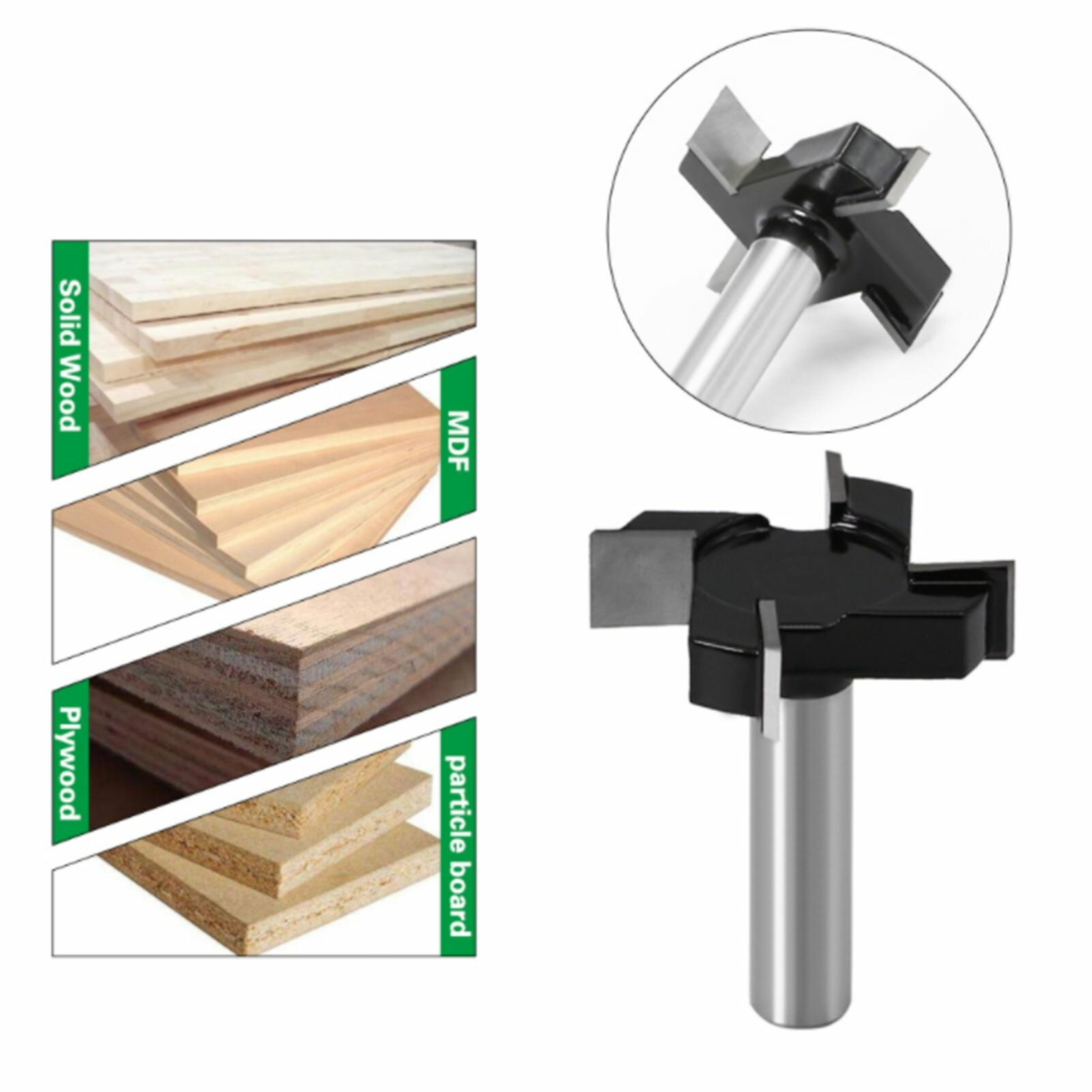 Фрезы для строгальных фрез с хвостовиком 1/2 дюйма, фрезы для обработки поверхности спойлера с ЧПУ, фреза по дереву