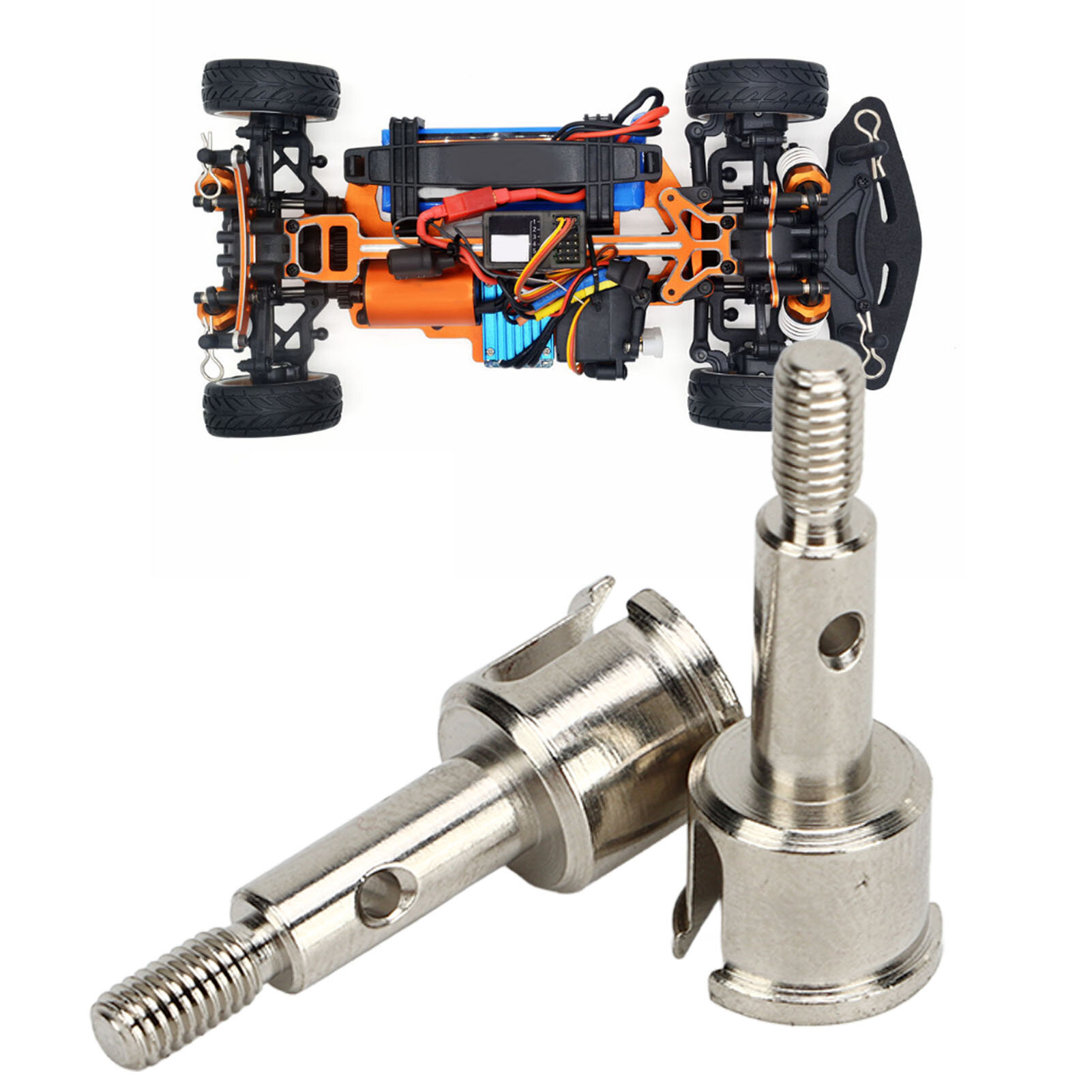 2 шт. RC задняя ось, стальная RC задняя ось, замена для ZD Racing 1/16 S16 EX16 16426 2011, серебристая