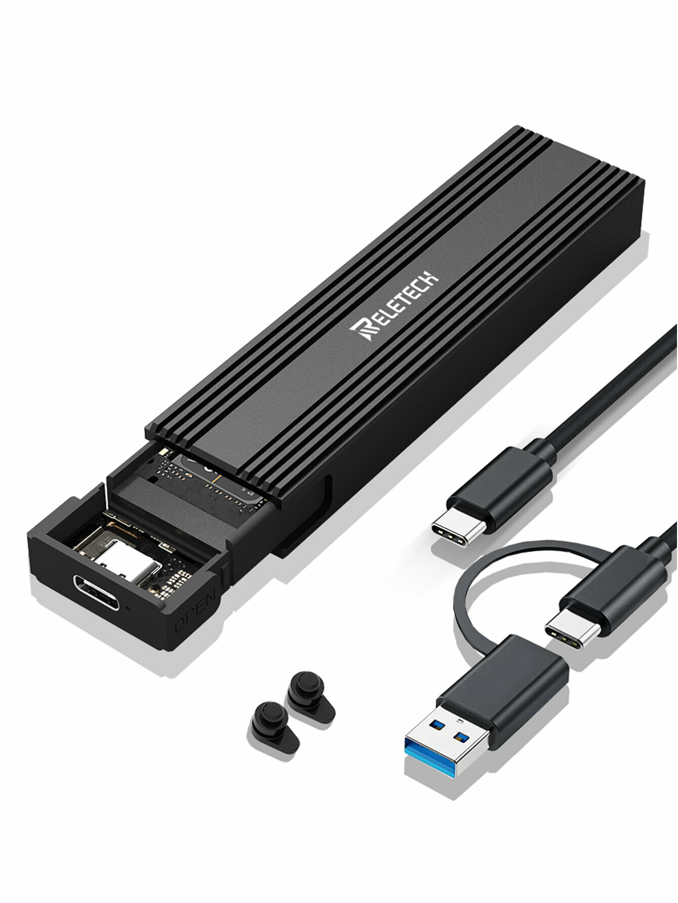 Корпус жесткого диска USB3,2 типа C 10 Гпс поддерживает два протокола NVMe , совместимые для Ноутбук MacBook Планшет