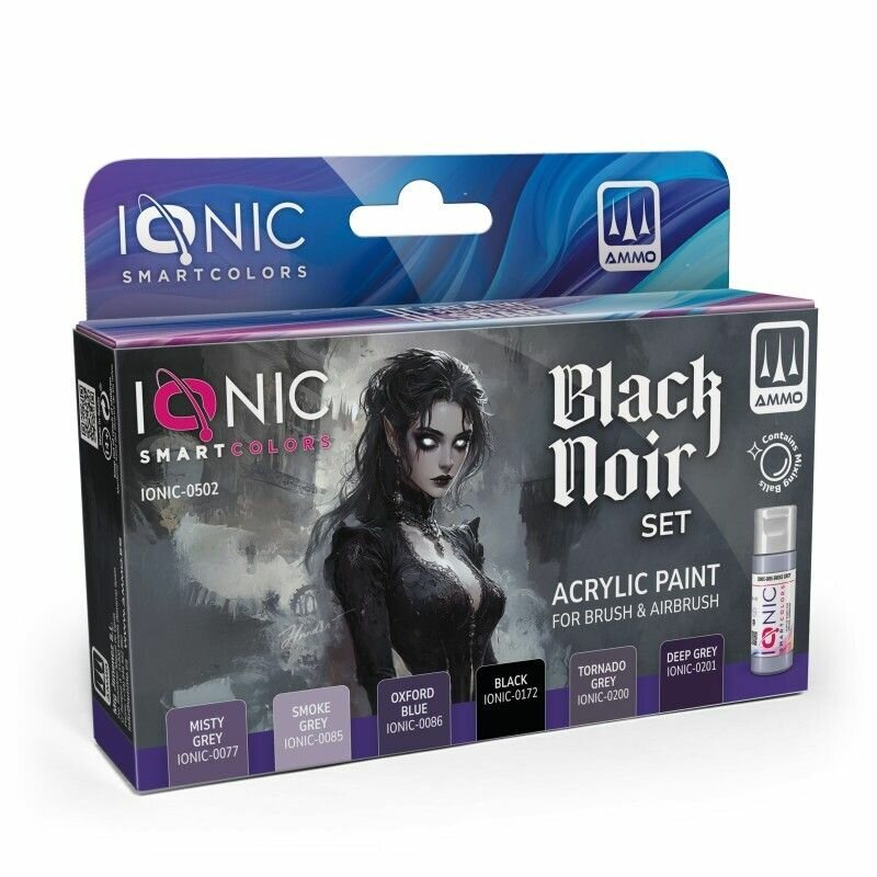 Набор акриловых красок IONIC Smart Colors - Black Noir Set