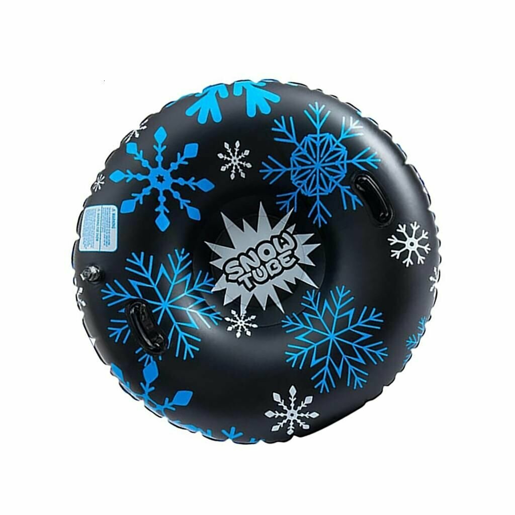 47-дюймовый надувной батут для лыжных курортов, - Черные снежинки