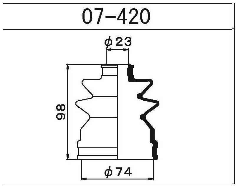 Пыльник шруса внутреннего Maruichi 07-420