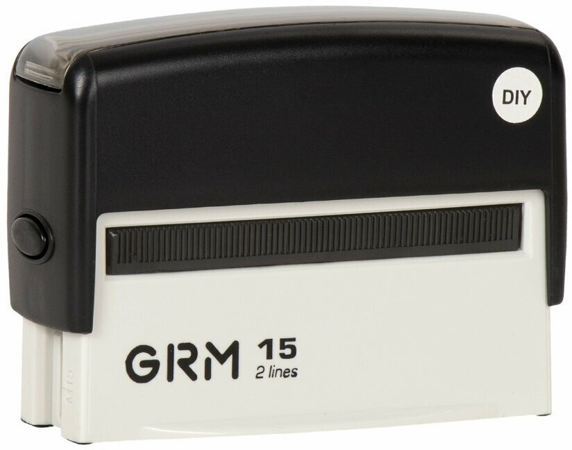 Штамп самонаборный 2-строчный, оттиск 69х10 мм, синий без рамки, GRM 15, касса В комплекте, 116000090, 237740