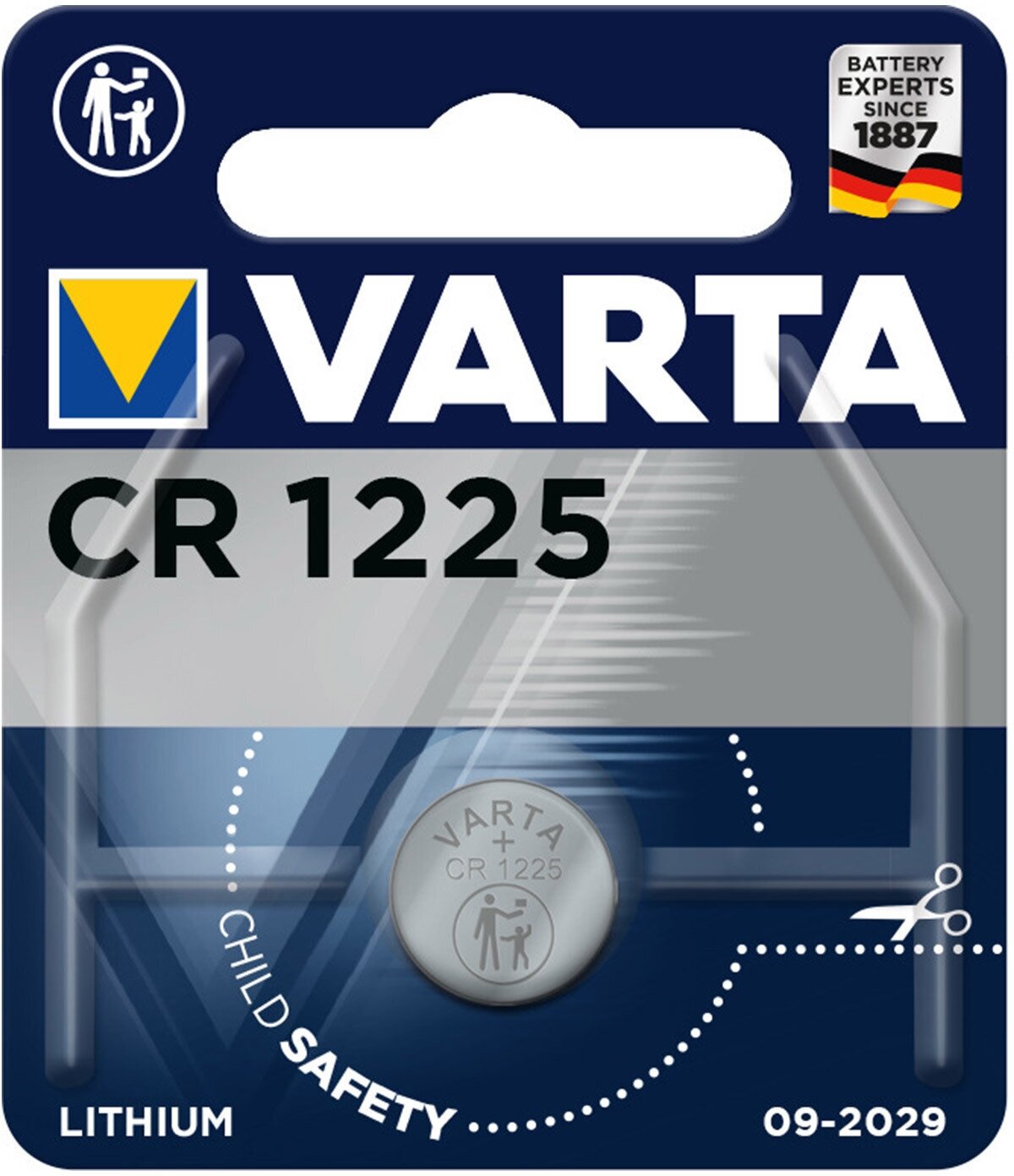 Батарейка литиевая VARTA CR1225 дисковая 3В