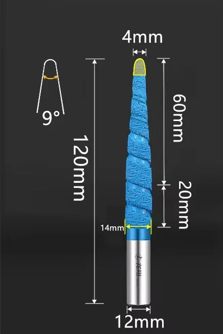 Алмазная фреза DSZ12.4-80(120) 120мм для гранита