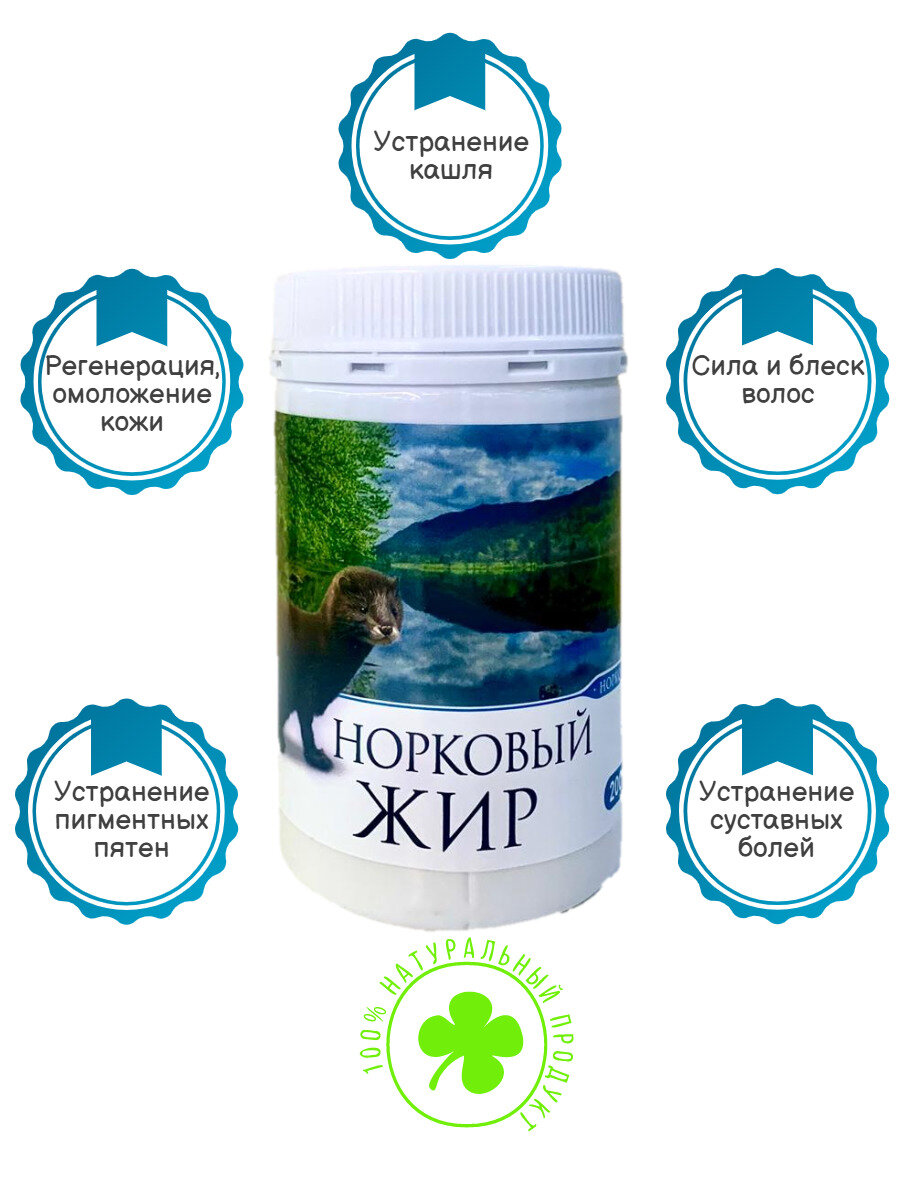 Норковый Жир Топленый Медель, 200мл, укрепление иммунитета, волос, ЖКТ, кожи