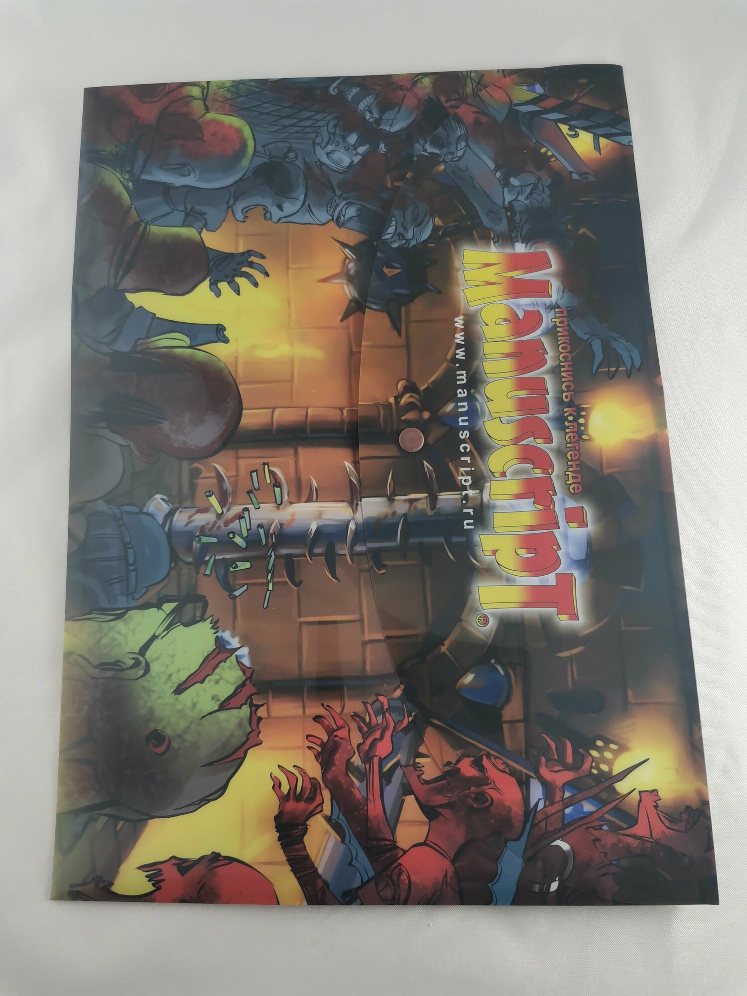 Папка-конверт на кнопке Action! Manuscript 0,2мм, А4