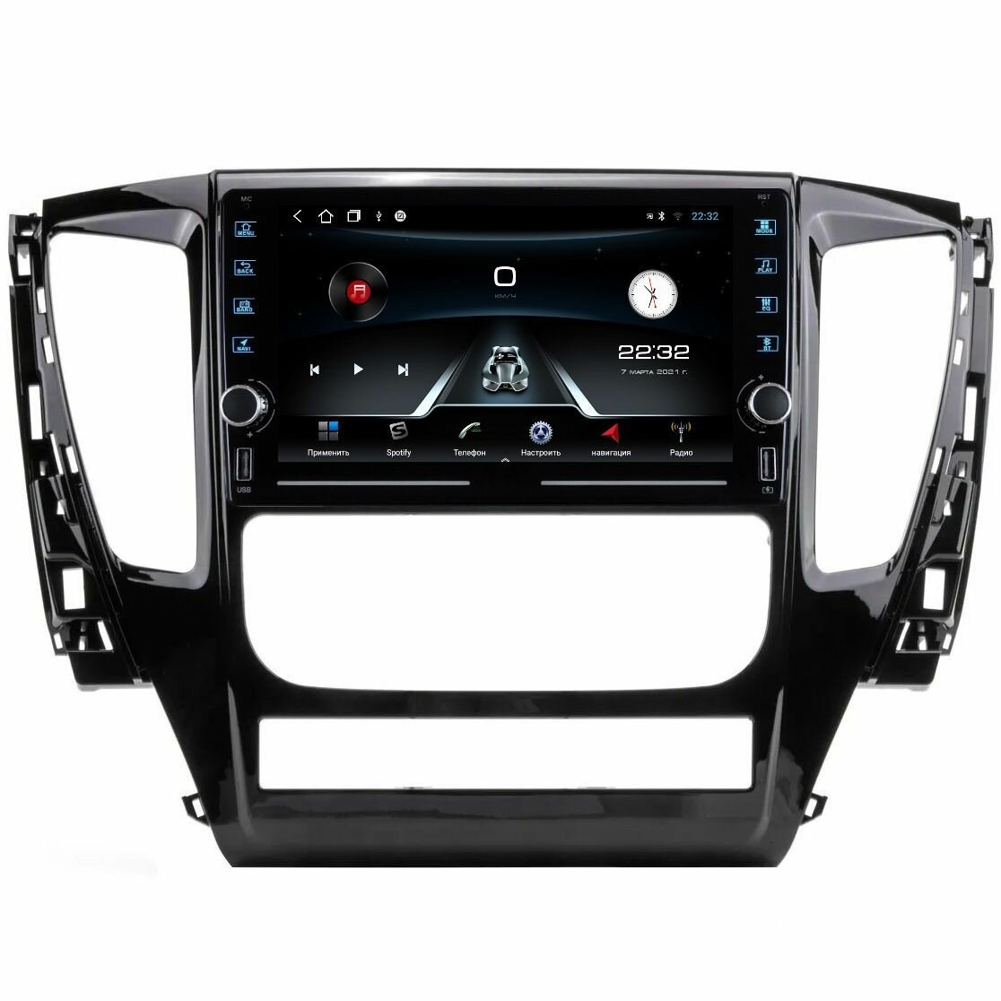 Магнитола R320 Mitsubishi Pajero Sport 3 2015-2021, L200 V 2014-2020 - Android 13 - Память 2+32Gb - CarPlay + Android Auto - IPS экран - Кулер