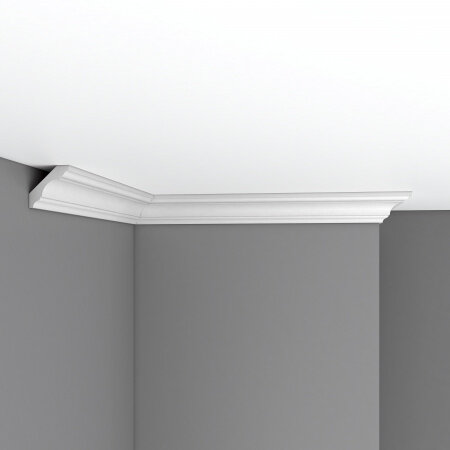 Плинтус Потолочный Гладкий Decomaster 96215 В45хШ45хД2400 мм / Декомастер.