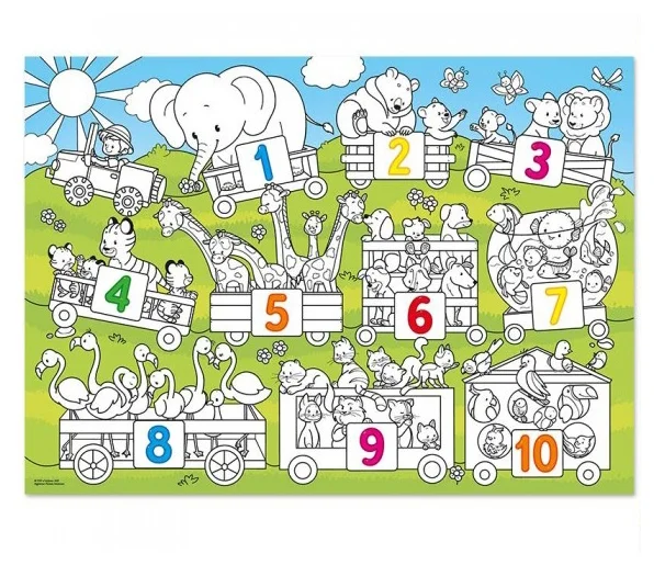 Геодом Плакат-раскраска для малышей. Цифры. 70х50 см. геодом