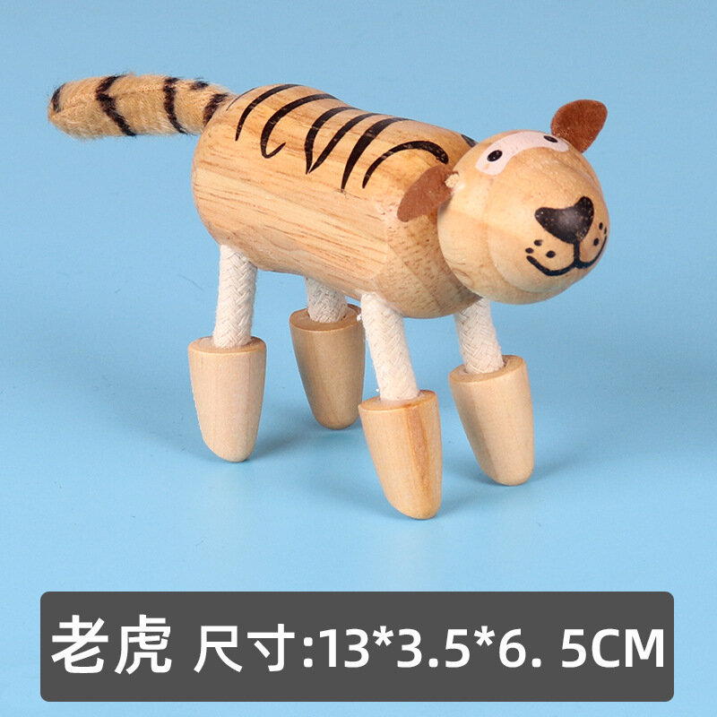 Деревянная кукла животных маленькое животное кукольная игрушка украшение из цельного дерева кукла модель украшения