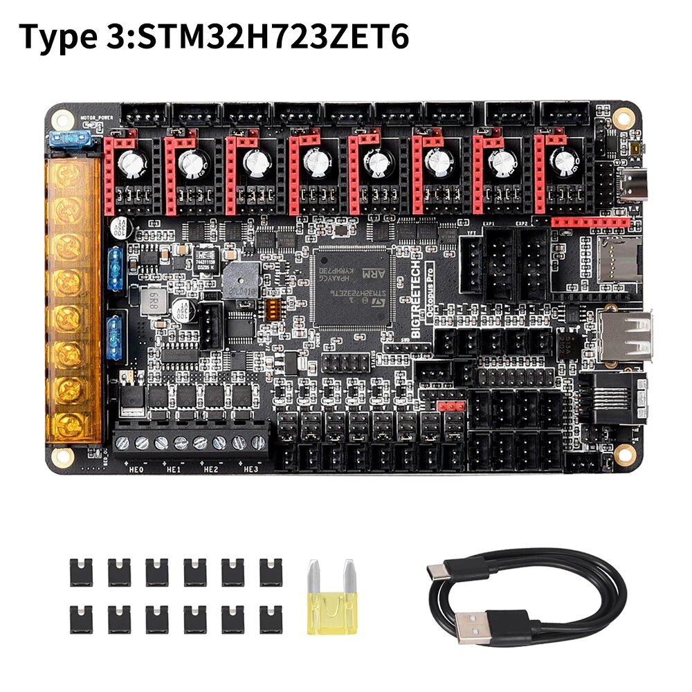 BIGTREETECH Octopus Pro V1.0/V1.1 материнская плата для 3D-принтера With TMC2209x8, Octopus Pro H723
