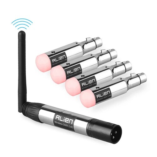 Беспроводной DMX контроллер Alien 2.4G, розовый, EU Plug, 1T4R