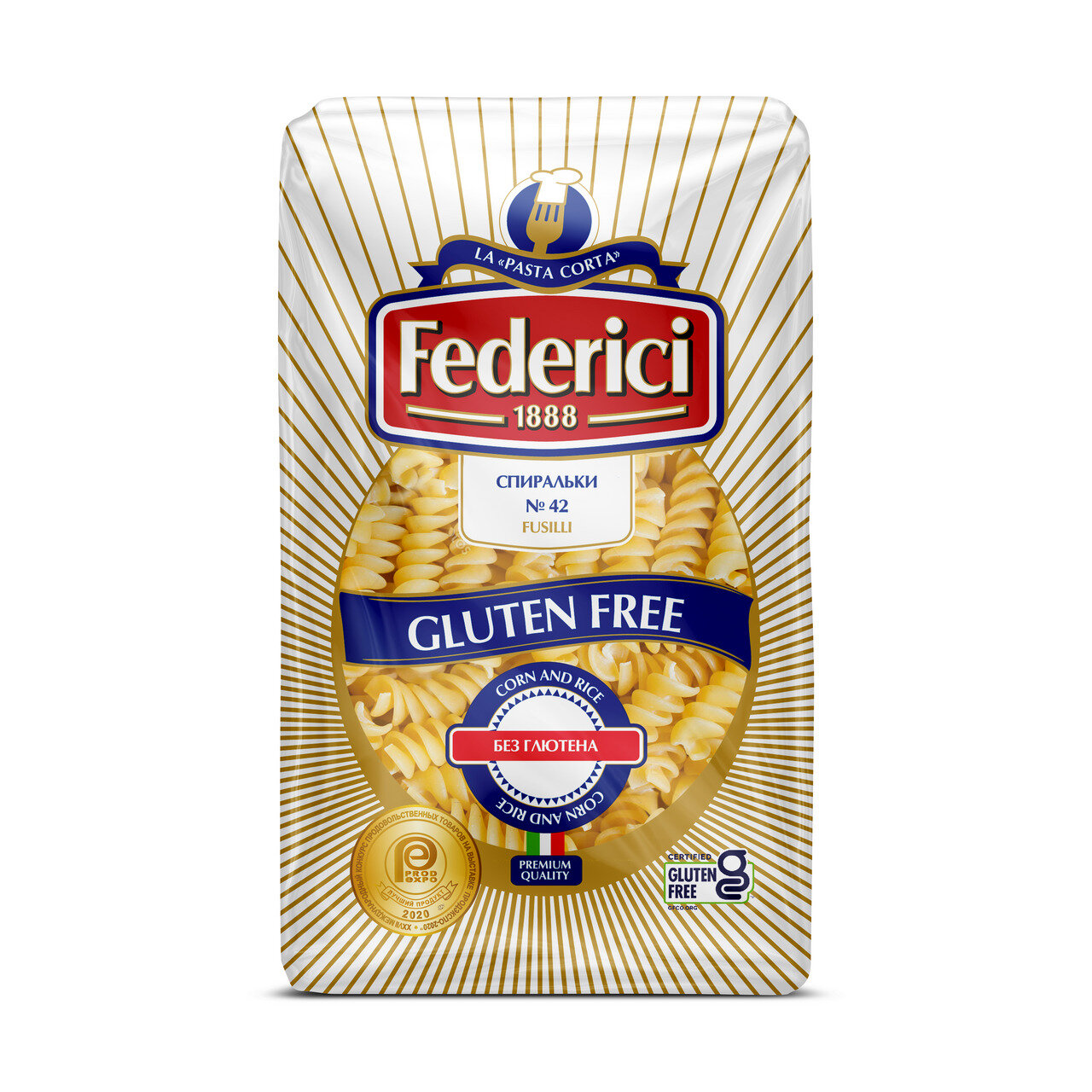 Макароны безглютеновые FEDERICI Спиральки, 400г x 5 упаковок