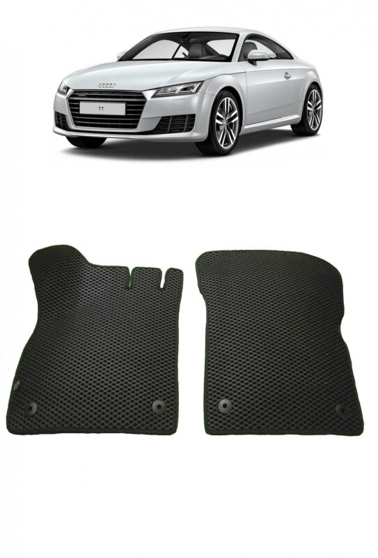 Ева коврики Audi TT III (8S) 2014 -/ Ева ЭВА сота/ цвет Серый c серой окантовкой / EVA Smart / коврики в салон автомобиля Ауди