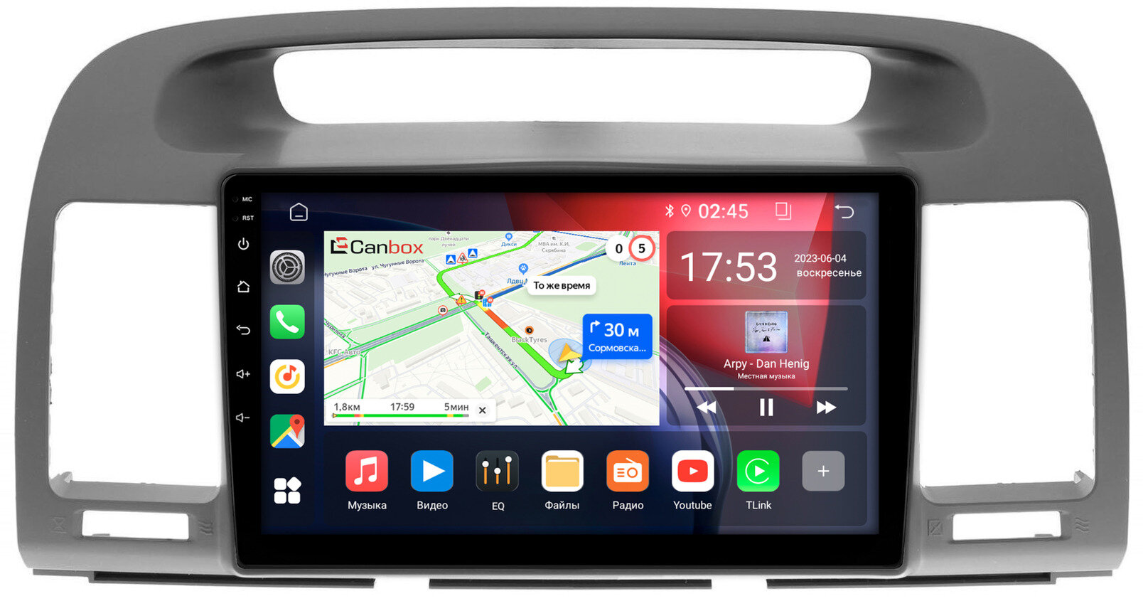 Штатная магнитола Toyota Camry XV30 2001-2006 Canbox GTR9-9105 4/64 Android 10 (IPS, DSP, CarPlay)