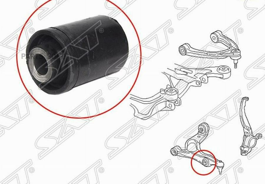 Сайлентблок рычага Audi Q7 05-15 / Volkswagen Touareg 02-18 SAT ST-7L0412333A | цена за 1 шт