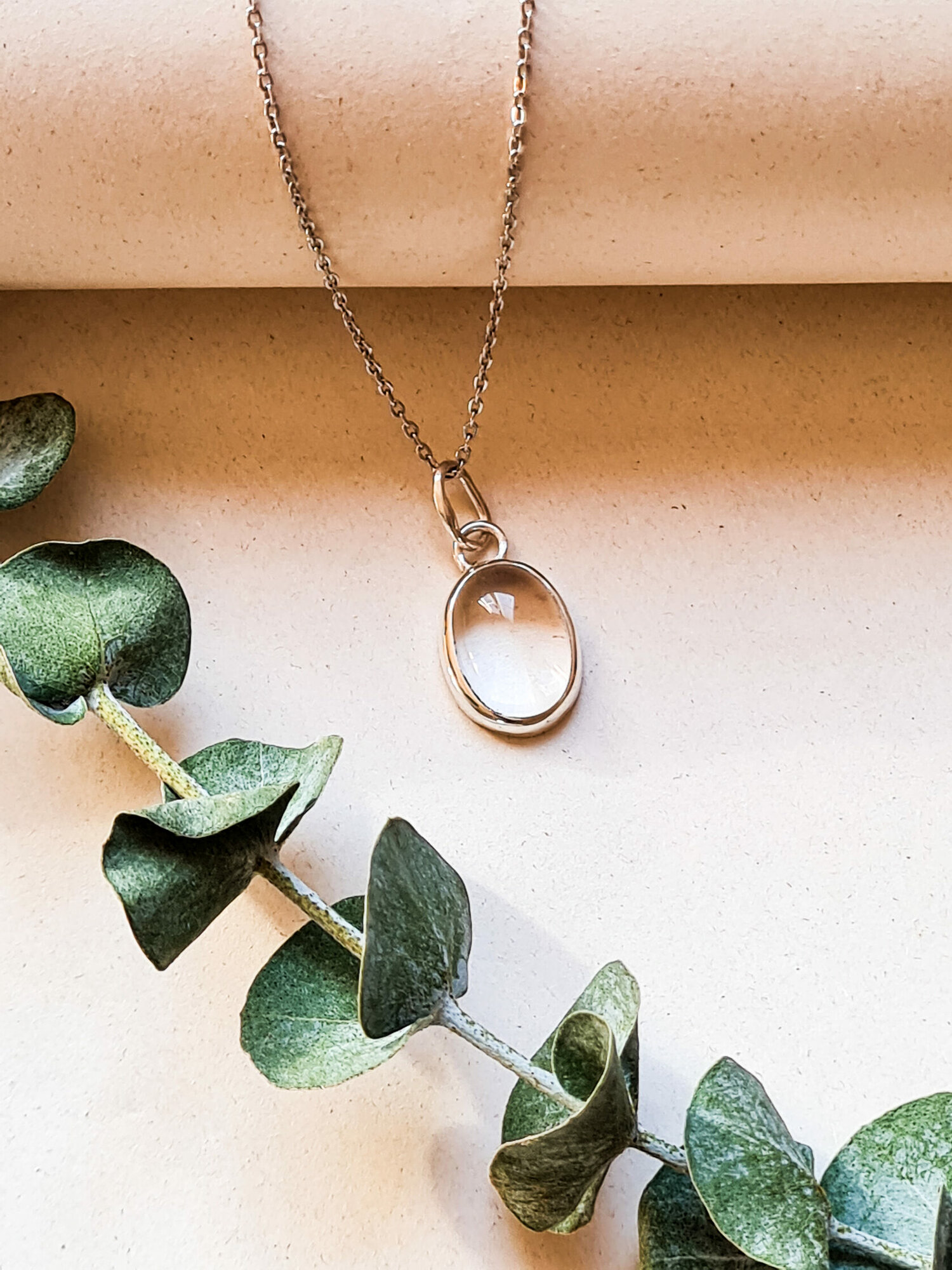 Подвеска, серебро, 925 проба, горный хрусталь