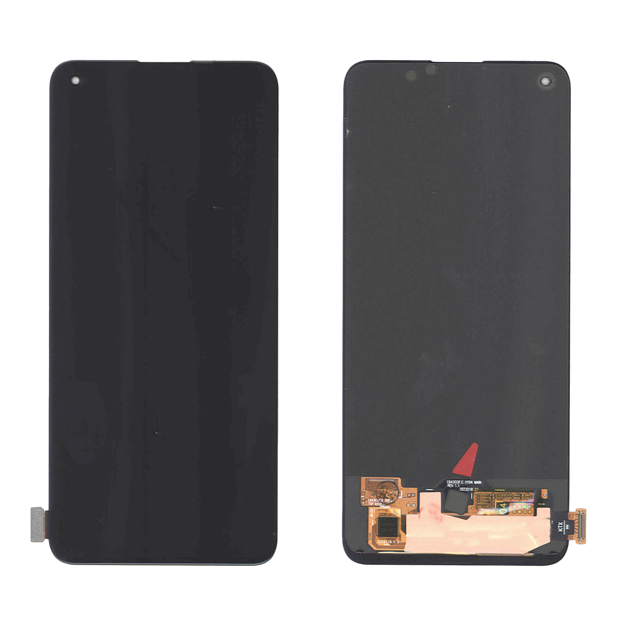 Дисплей (экран) в сборе с тачскрином для Realme 7 Pro OLED черный / 1080х2400