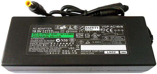Блок питания (сетевой адаптер) для ноутбуков Sony Vaio ADP-64CB DCWP CM2, VGP-AC19V16 PCGA-AC19V7 pin HC тип VB