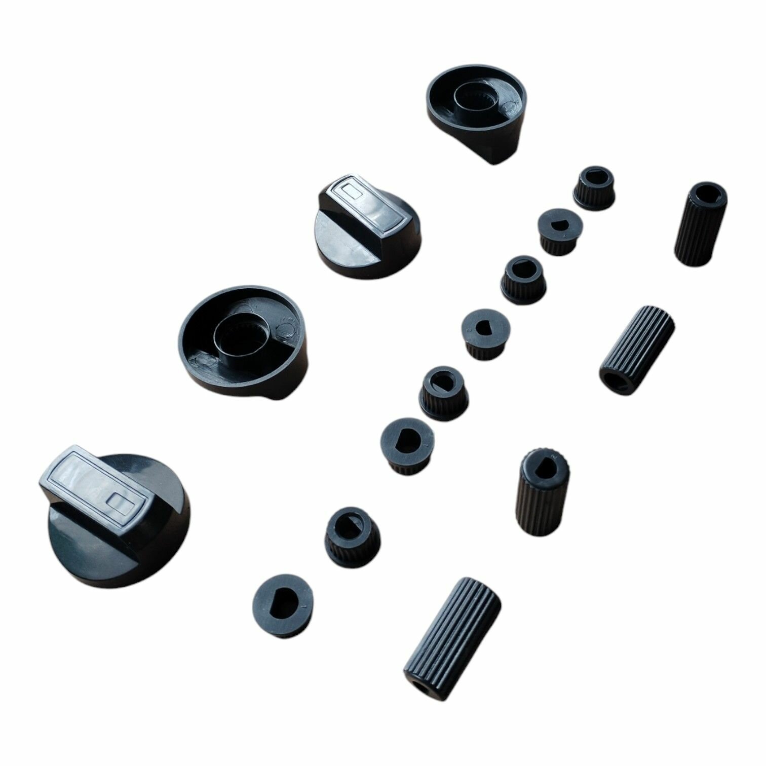 Ручки для плиты универсальные черные (комплект 4шт)