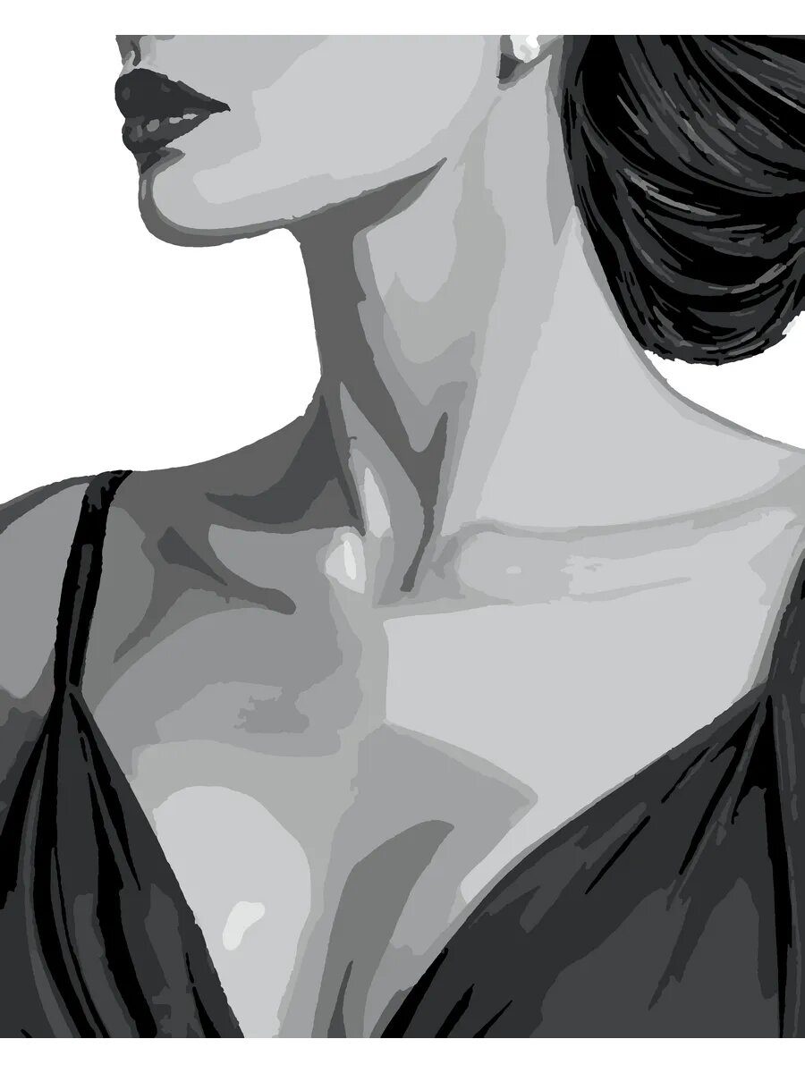 Картина по номерам Девушка 40х50 см