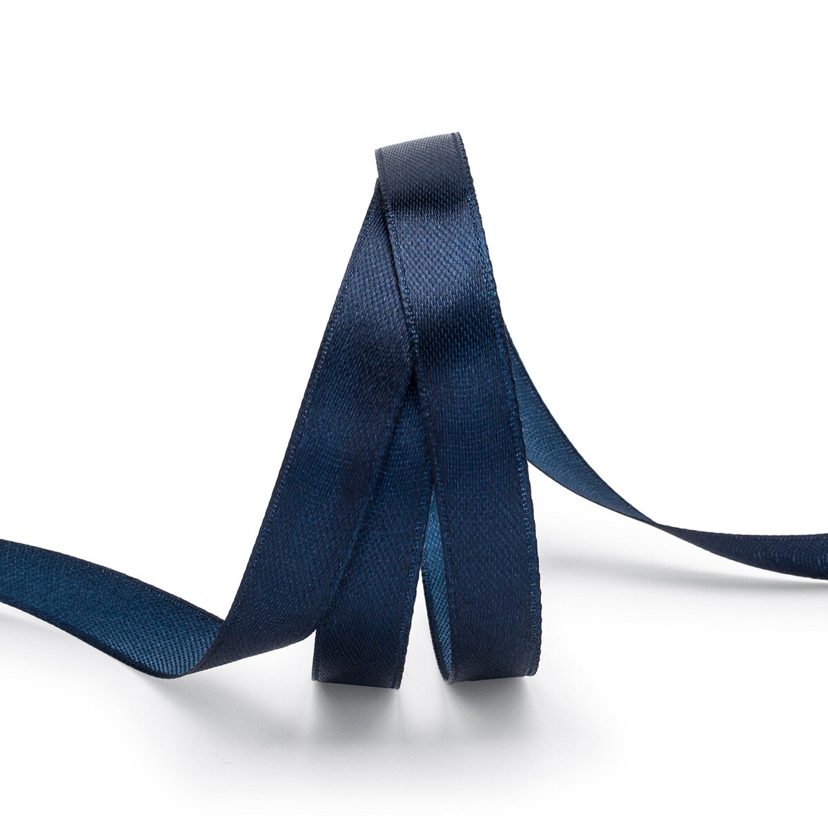 Лента атласная декоративная Айрис, 1,2см*22,86м, полиэстер (159 индиго)