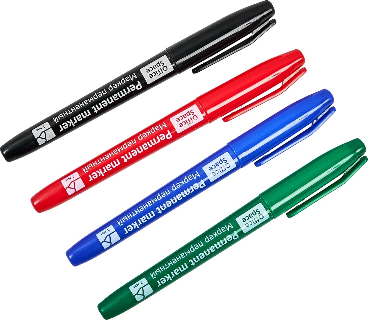 Набор маркеров перманентных Office Space HL4_69357 1 мм, 4 шт.