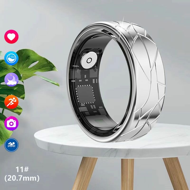 Фитнес трекер Smart Ring, отслеживающий сон, шагомер, сердце, температуру, для iOS и Android